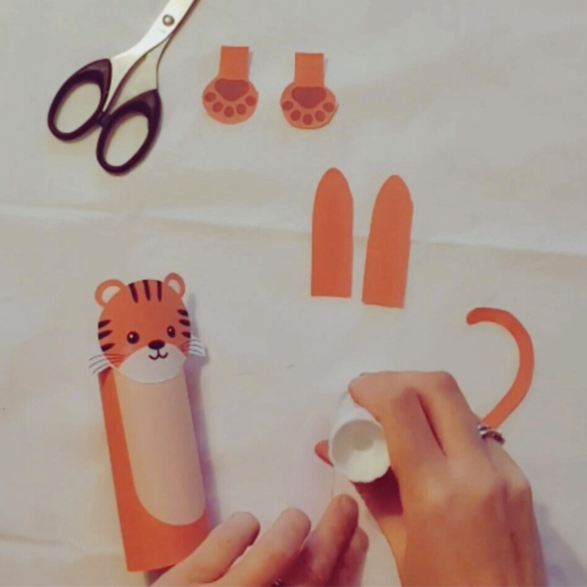 Tiger Jungle Safari Toilet Roll Paper Craft Printable Kids Kit PDF ...