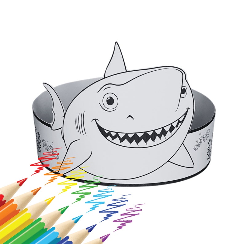 DIY Shark Sealife Underwater Ocean Creatures Crown Birthday Party ...