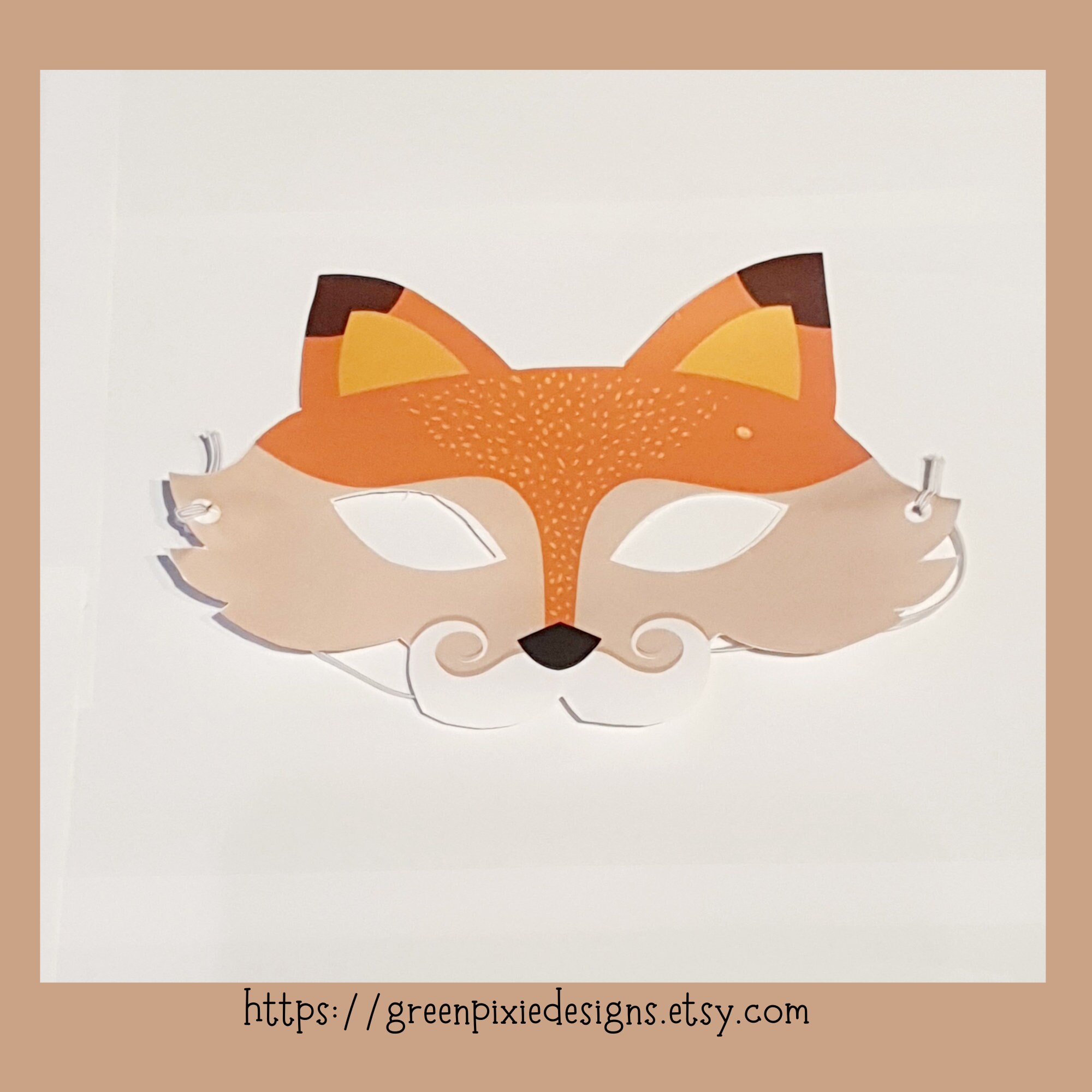 Make Your Own Fox Woodland Animal Costume Mask Masquerade DIY - Etsy