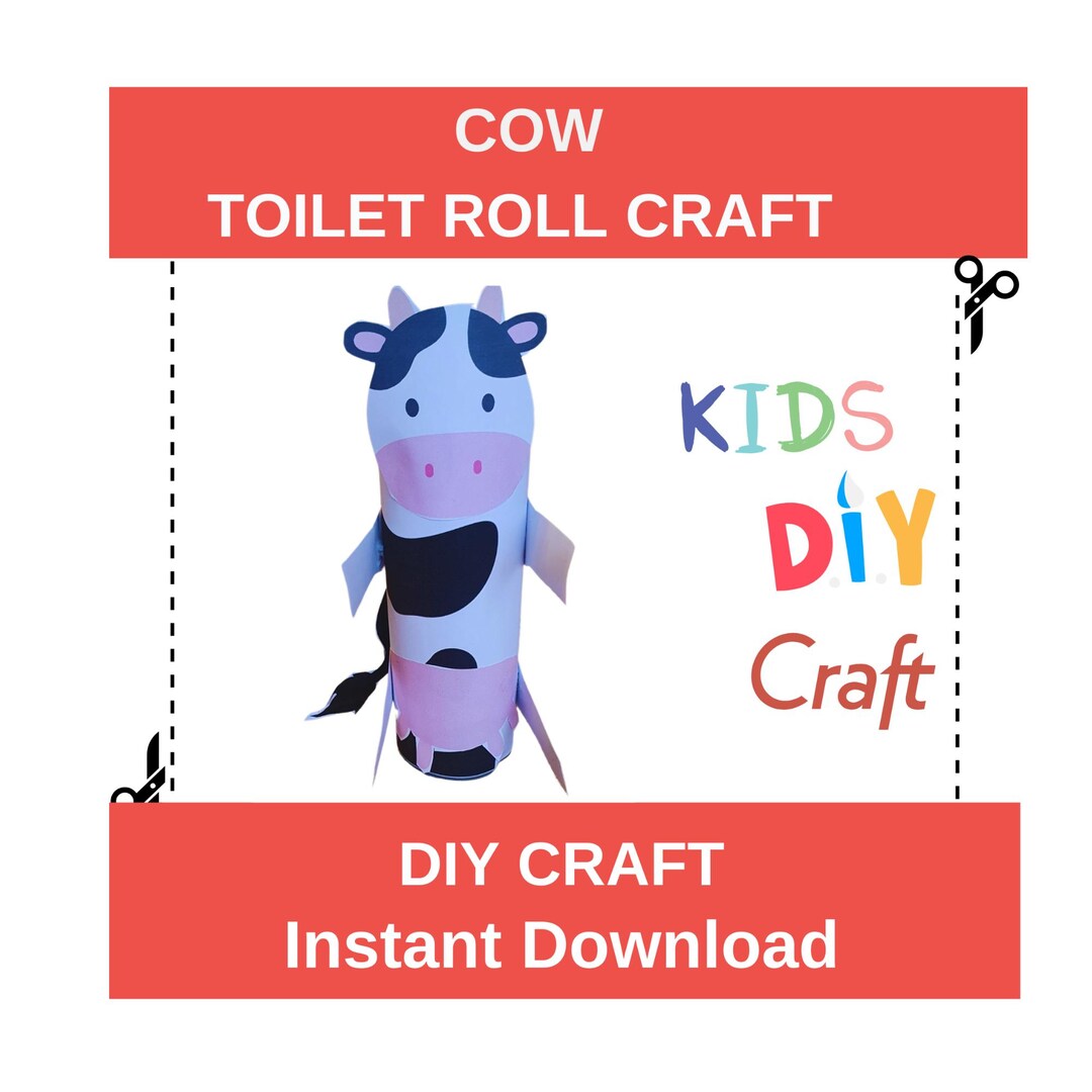 Cow Farm DIY Toilet Roll Paper Craft Printable Kids Kit PDF Craft ...