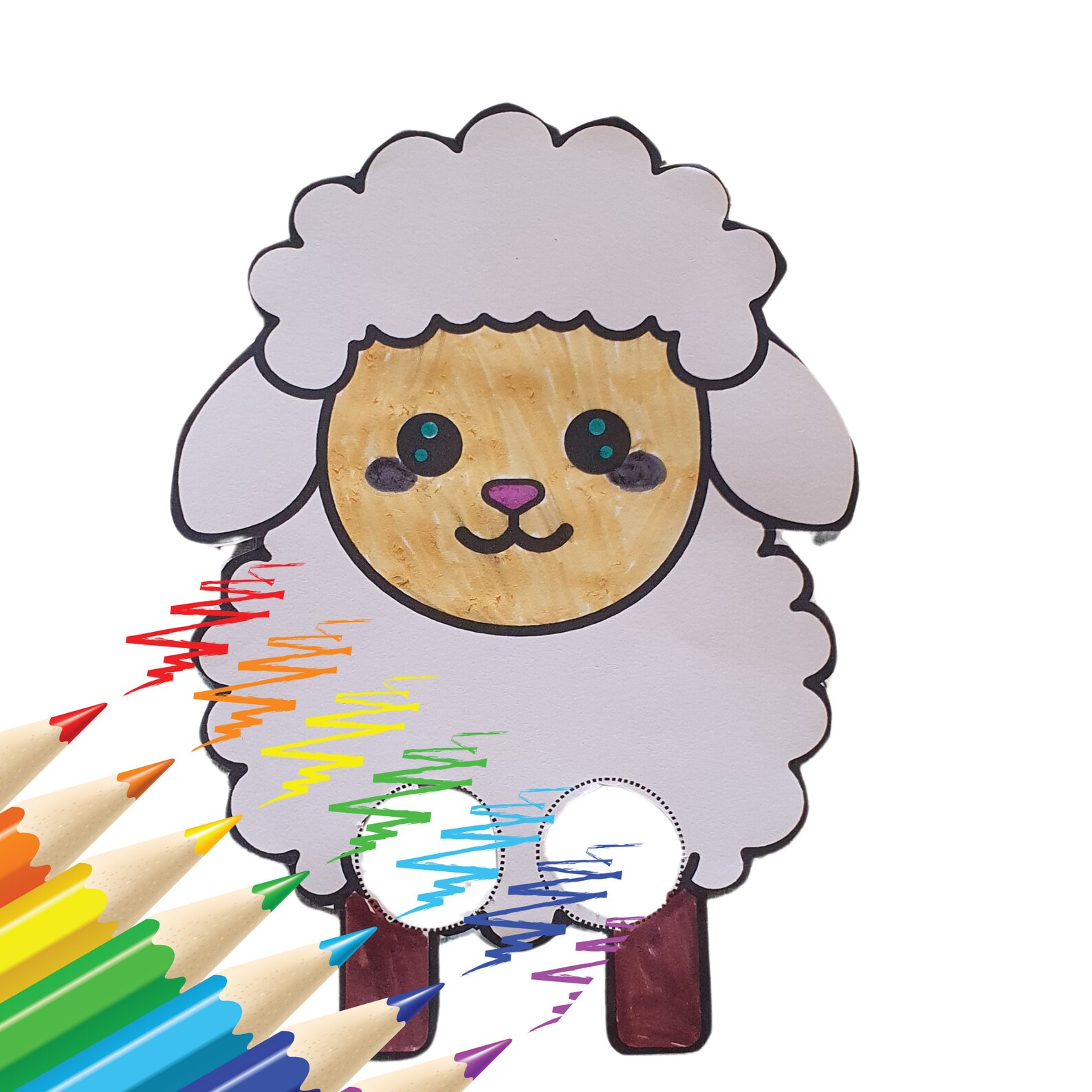 Sheep Finger Puppet Craft: Printable Kids Activity (PDF) - Etsy