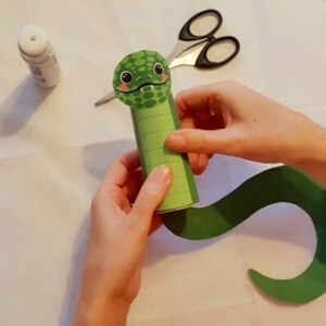 Snake Toilet Roll Paper Craft Printable Kids Kit PDF Craft, Animals ...