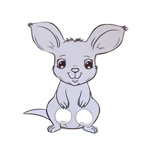 DIY Kangaroo Australia Animals Finger Puppet Easy Card Colouring Crafts ...