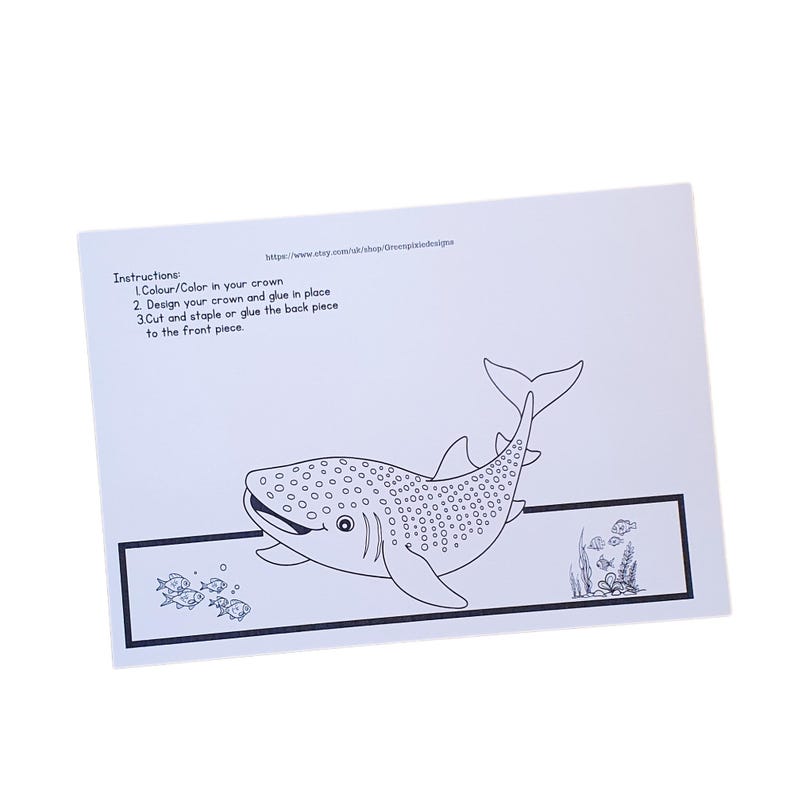 DIY Whale Shark Sealife Underwater Ocean Creatures Animal Crown ...
