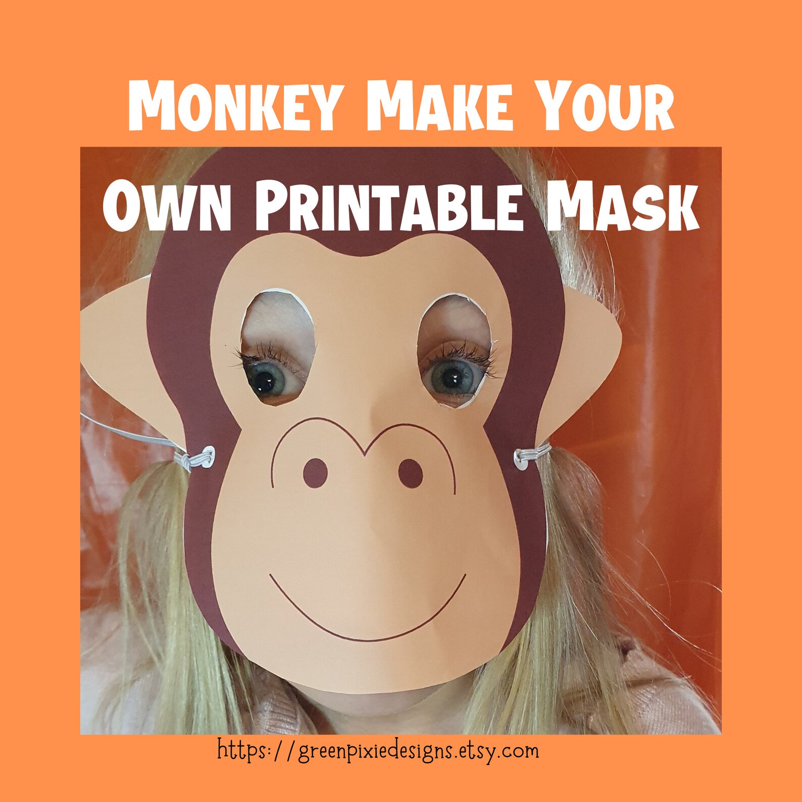 Monkey Jungle Safari Animal Theme Costume Birthday Party Masks Make ...