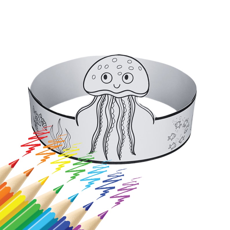 DIY Jellyfish Sealife Underwater Ocean Creatures Animal Crown Birthday ...