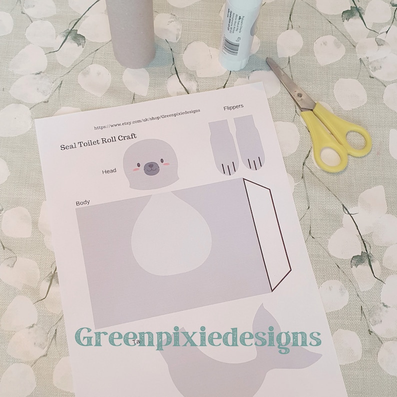 Seal Underwater Sea Animals Toilet Roll Tube Recycling Paper Craft Card ...