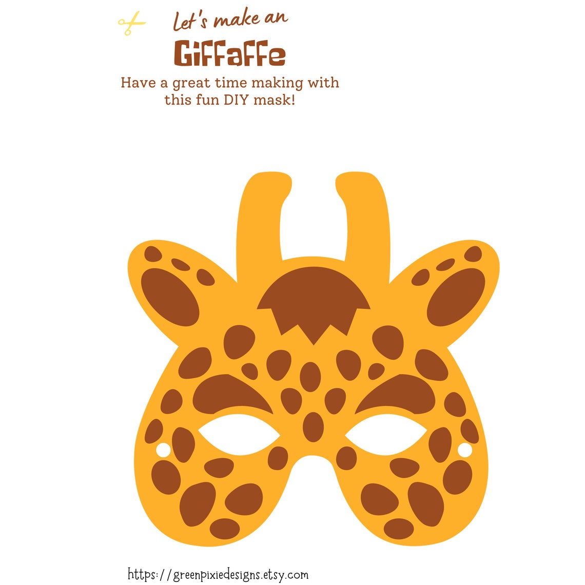 Jungle Safari Animal Theme Costume Masks Make Your Own Mask 5 DIY ...