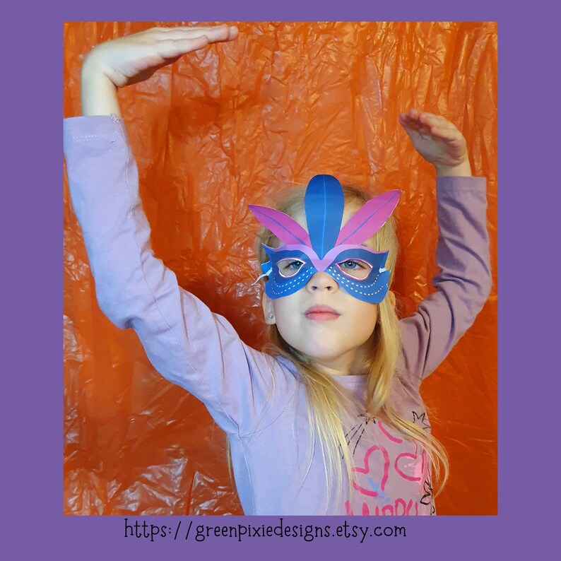 Make Your Own Kids Masquerade Party Costume Mask DIY Printable Birthday ...