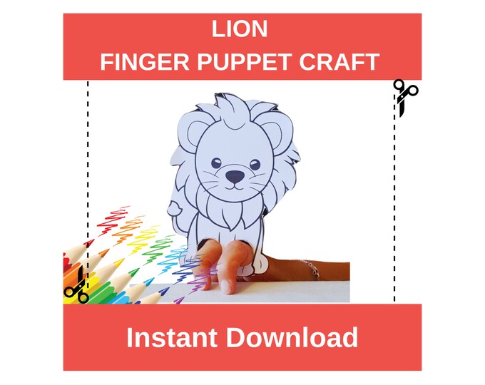 African Animal Paper Craft Printable Finger Puppet Template Kids Craft ...