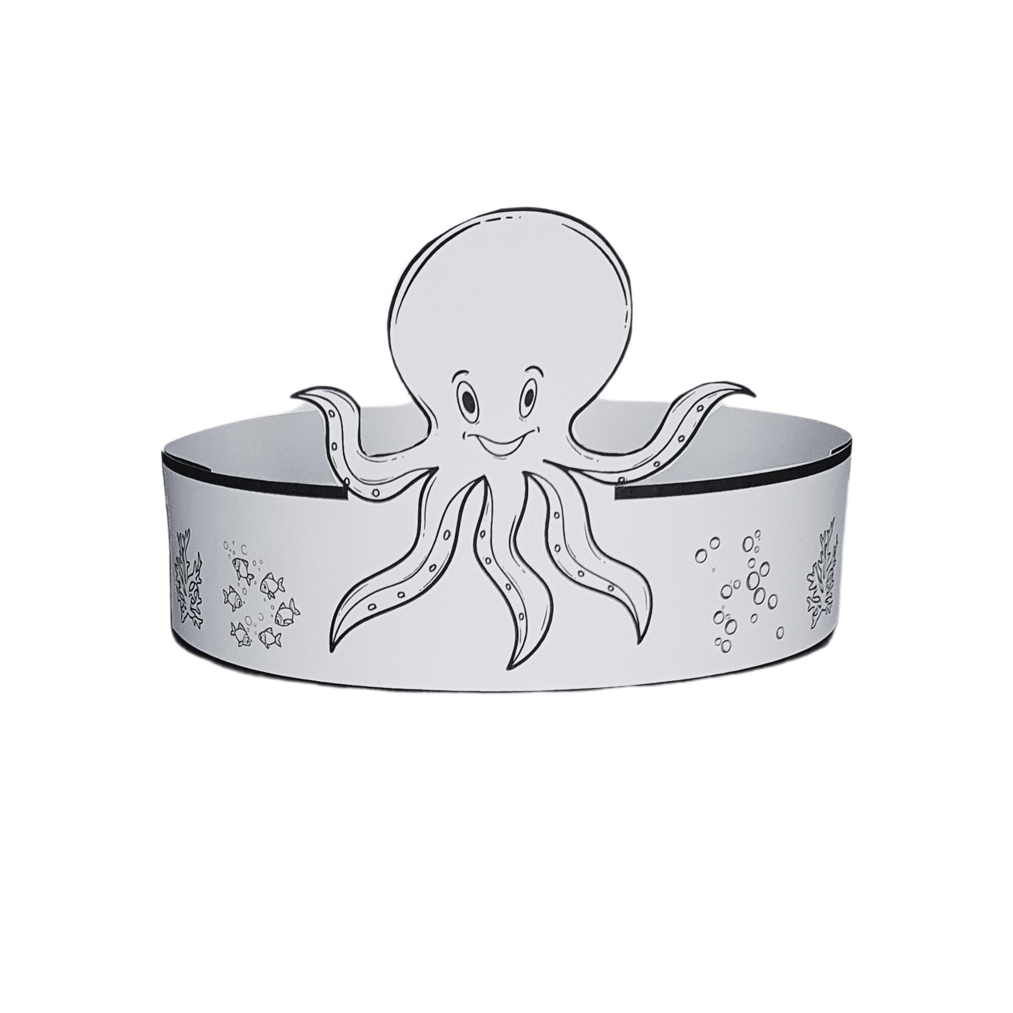 DIY Set of 7 Sealife Underwater Ocean Creatures Animals Crown Birthday ...