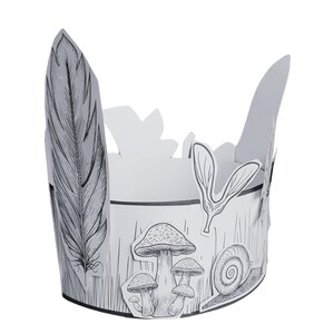 DIY Woodland Forest Crown Birthday Party Decoration Costume Colouring ...