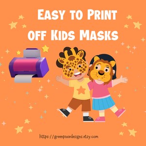 Zebra Jungle Safari Animal Theme Costume Birthday Party Masks Make Your ...