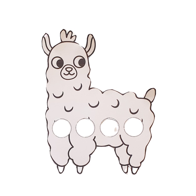 Llama Pet Finger Puppet Easy Paper Card Colouring Crafts Printable Kids ...