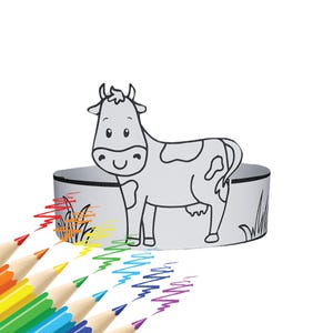 DIY Cute Cow Farm Animals Crown Birthday Party Decoration Costume ...