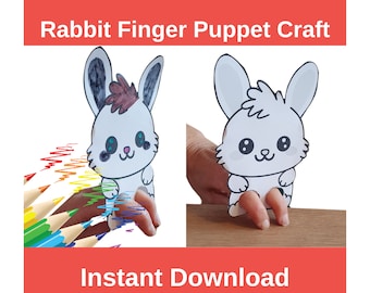 Turtle Finger Puppet Easy Paper Card Colouring Coloring Crafts ...