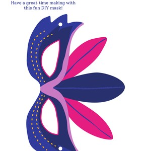 Make Your Own Kids Masquerade Party Costume Mask DIY Printable Birthday ...