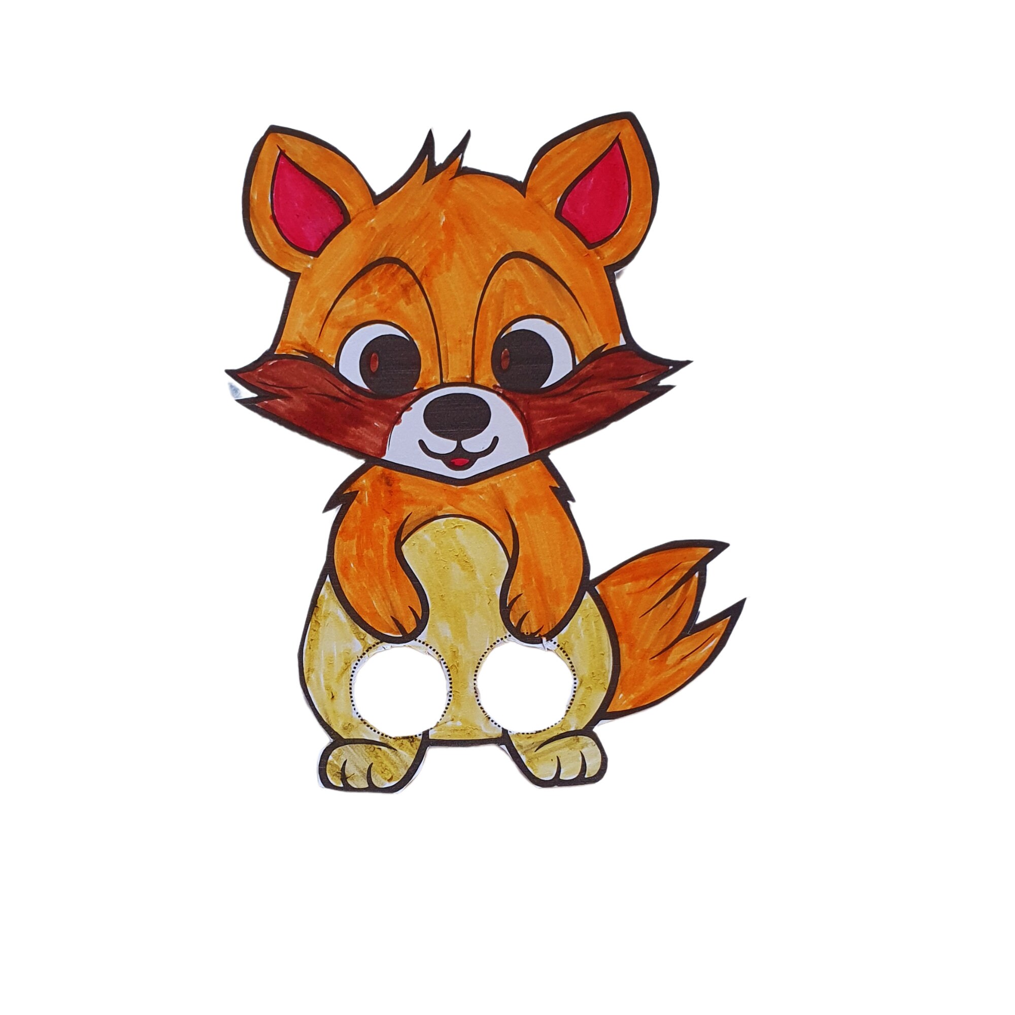 DIY Squirrel Finger Puppet: Kids Coloring Craft Kit (PDF) - Etsy