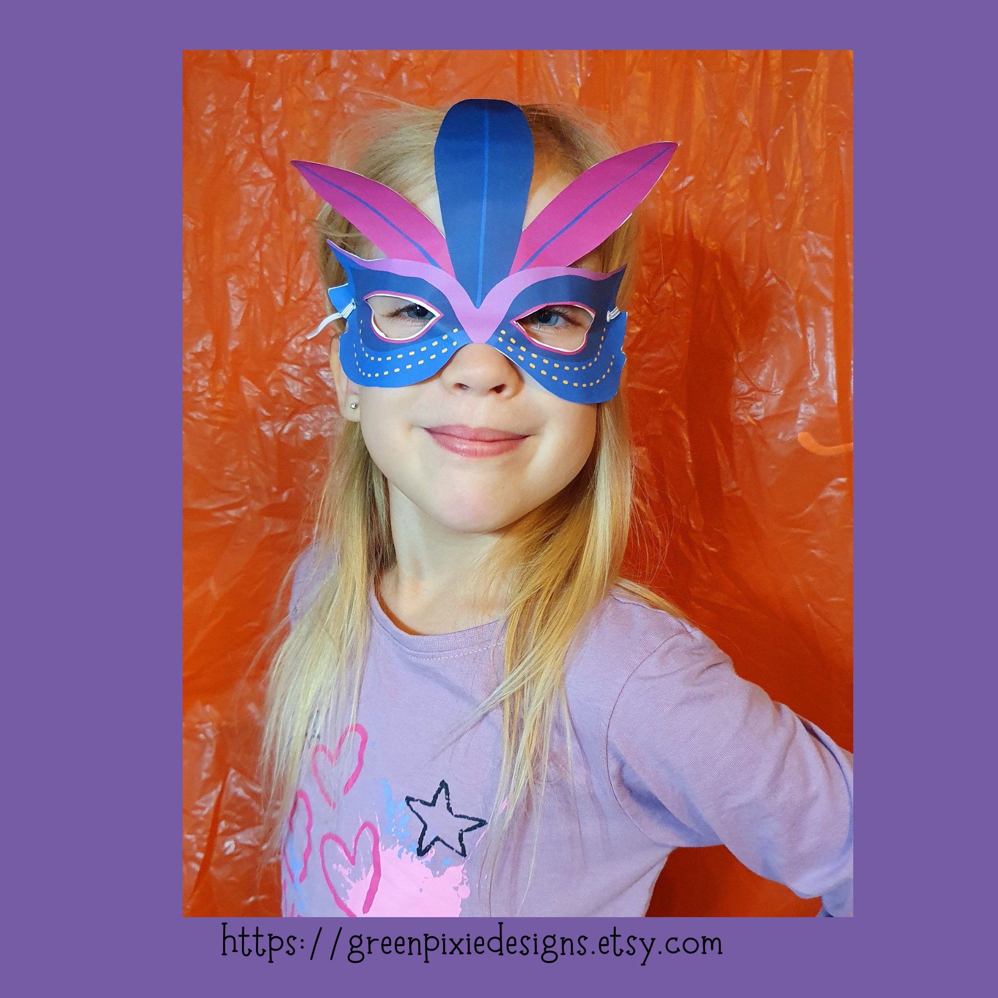 Make Your Own Kids Masquerade Party Costume Mask DIY Printable Birthday ...