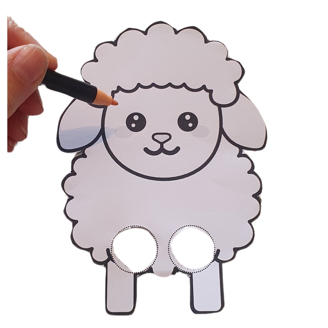 Sheep Finger Puppet Craft: Printable Kids Activity (PDF) - Etsy