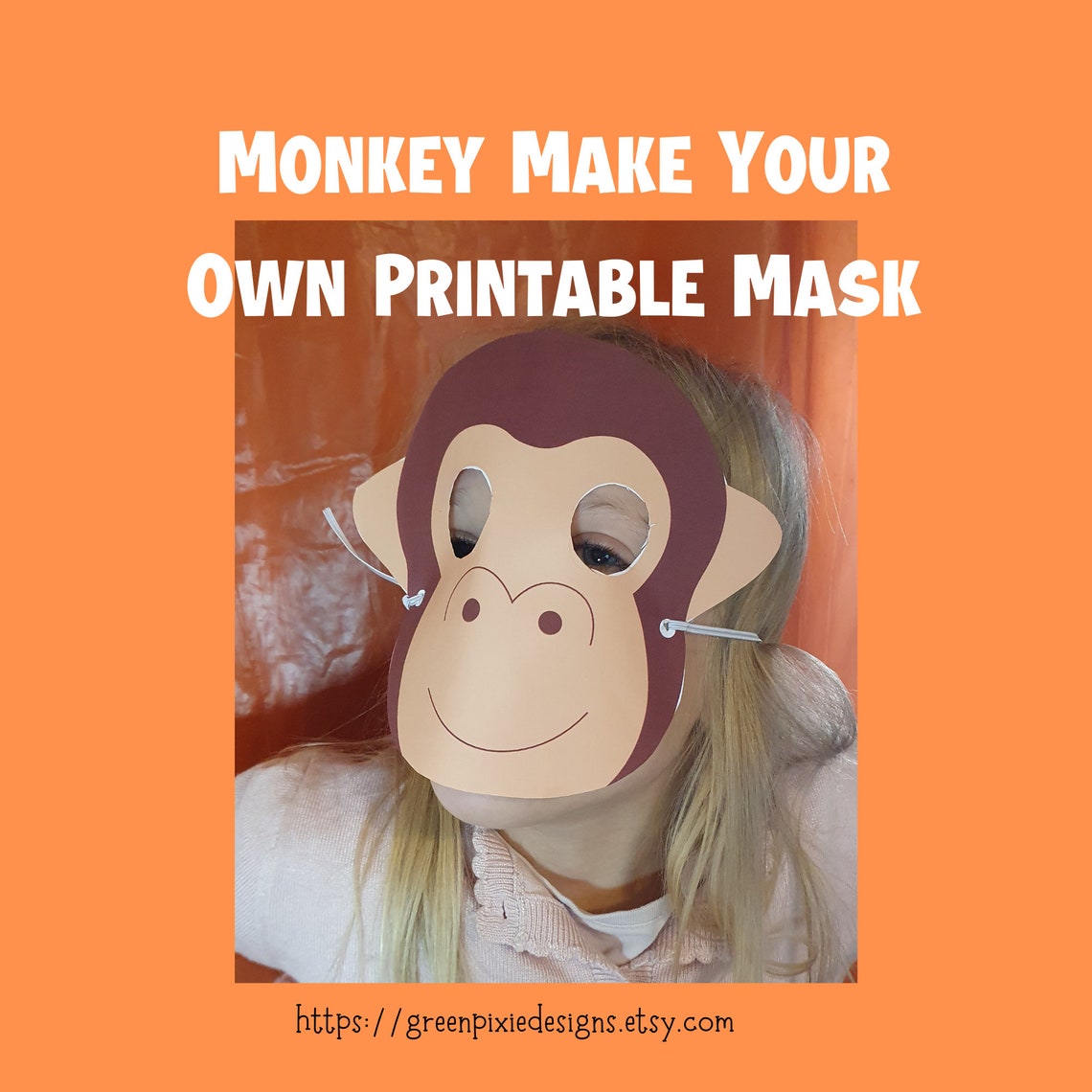 Monkey Jungle Safari Animal Theme Costume Birthday Party Masks Make ...