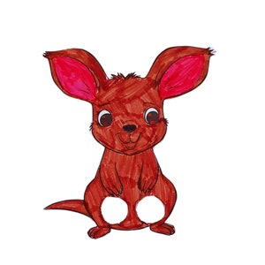 DIY Kangaroo Australia Animals Finger Puppet Easy Card Colouring Crafts ...