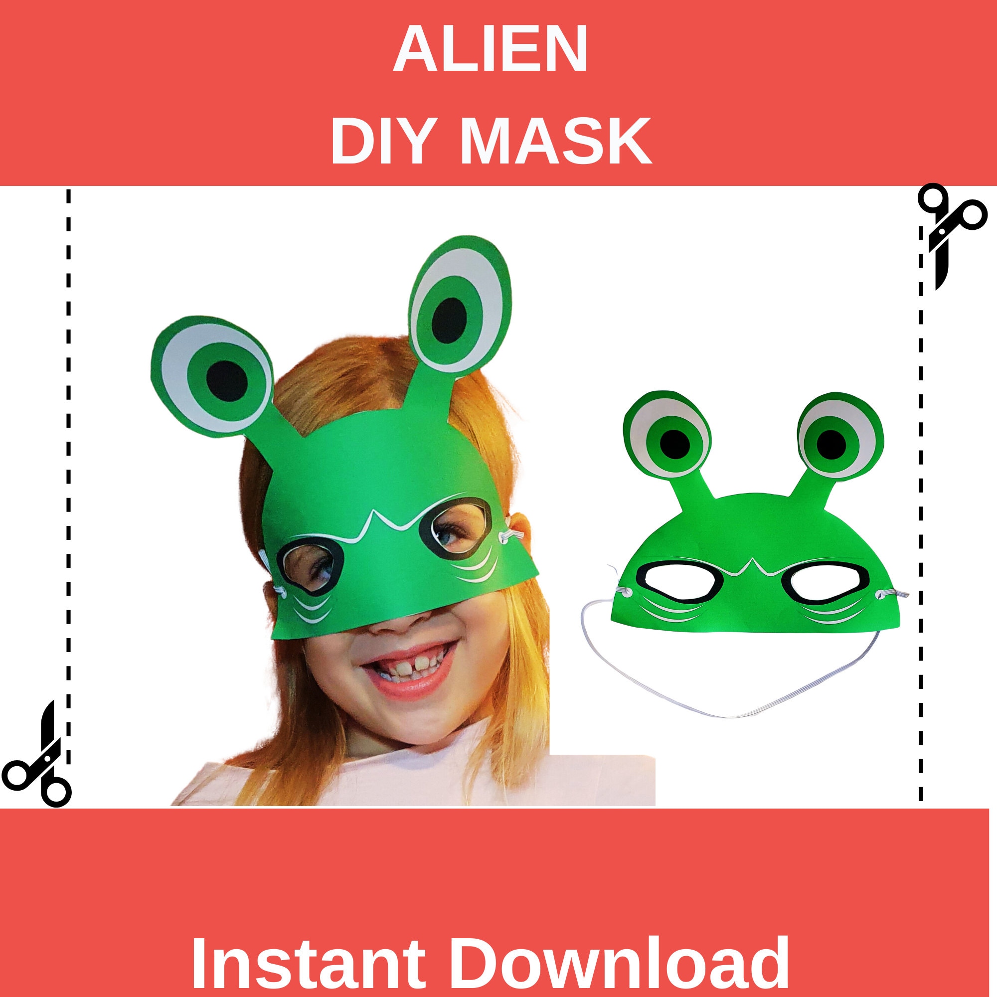 DIY Alien Outer Space UFO Sci FI Costume Mask Masquerade Printable ...