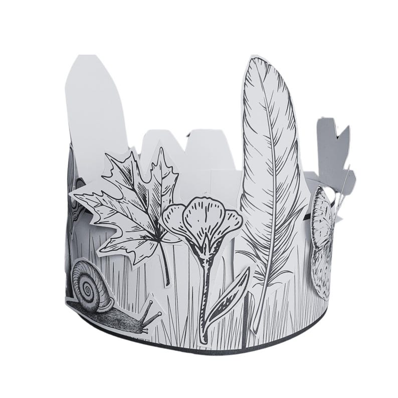DIY Woodland Forest Crown Birthday Party Decoration Costume Colouring ...