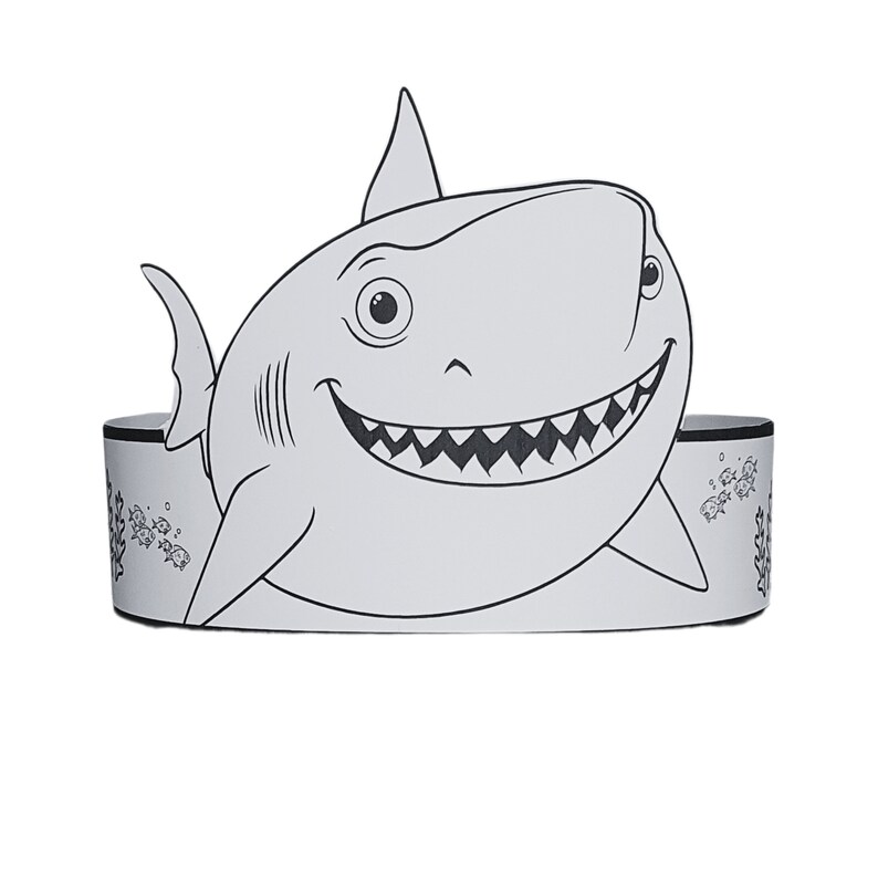 DIY Shark Sealife Underwater Ocean Creatures Crown Birthday Party ...