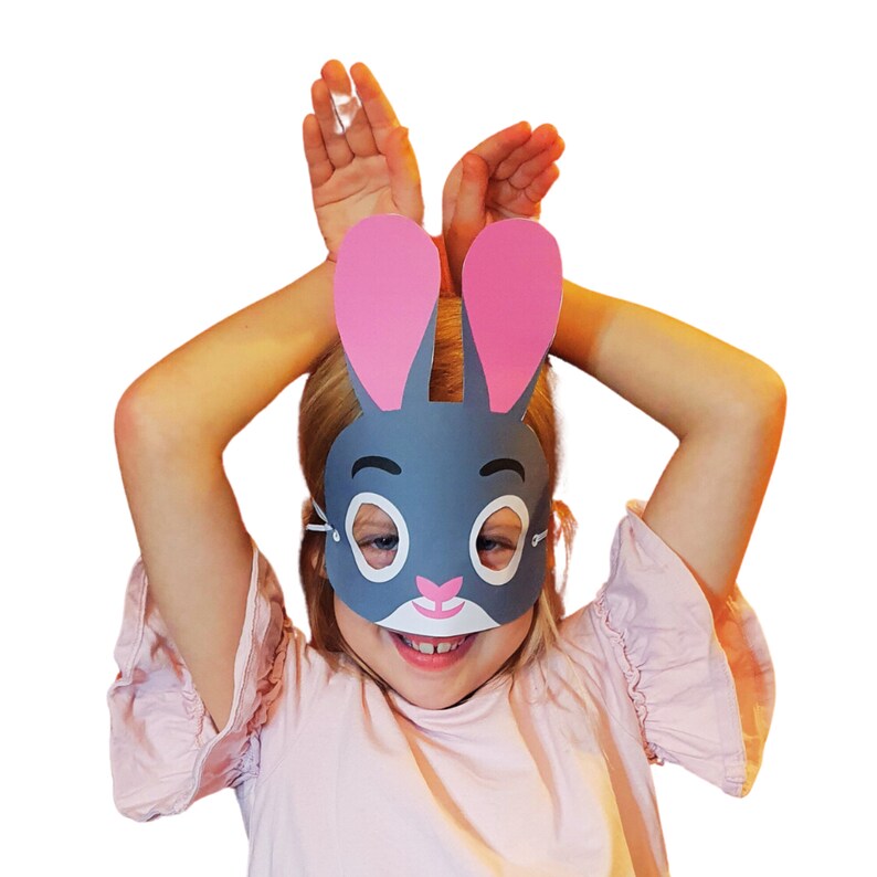 Easter Bunny Rabbit Animal Costume Mask Masquerade DIY Printable Party ...