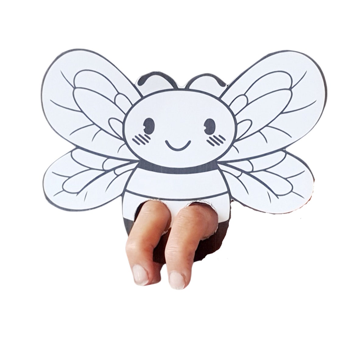 Bee Finger Puppet: Printable Coloring Craft, Kids DIY Toy (PDF) - Etsy