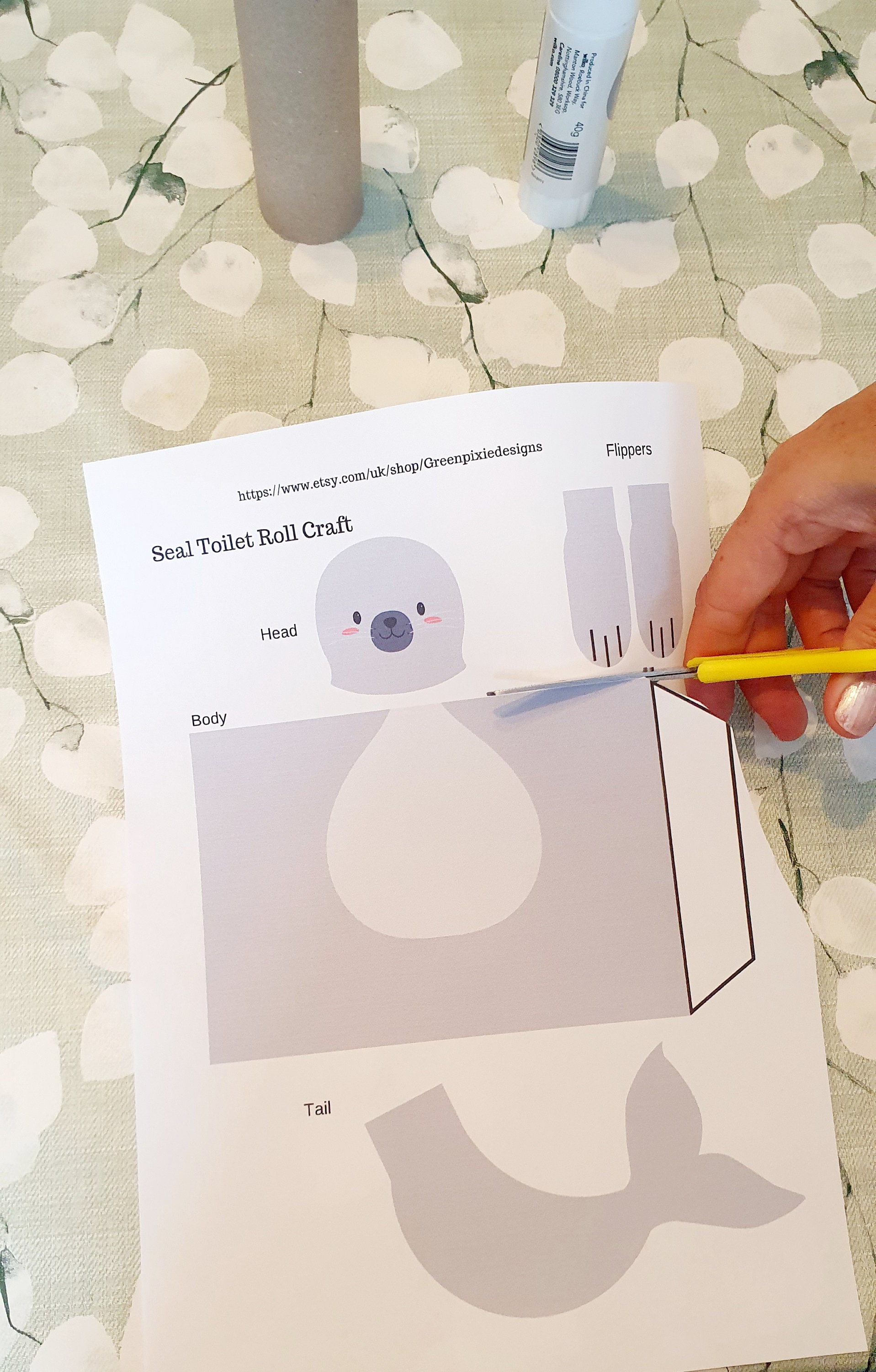Seal Toilet Roll Paper Craft Printable Kids Kit PDF Craft, Animals ...