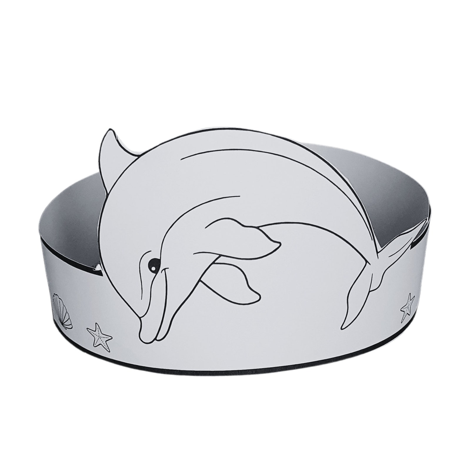 DIY Dolphin Crown: Printable Colouring Party Hat (PDF Download) - Etsy