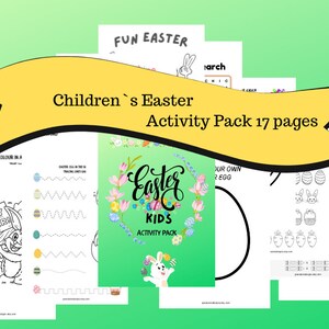 Kids Easter Activity Pack Printable, DIGITAL DOWNLOAD, Preschool ...