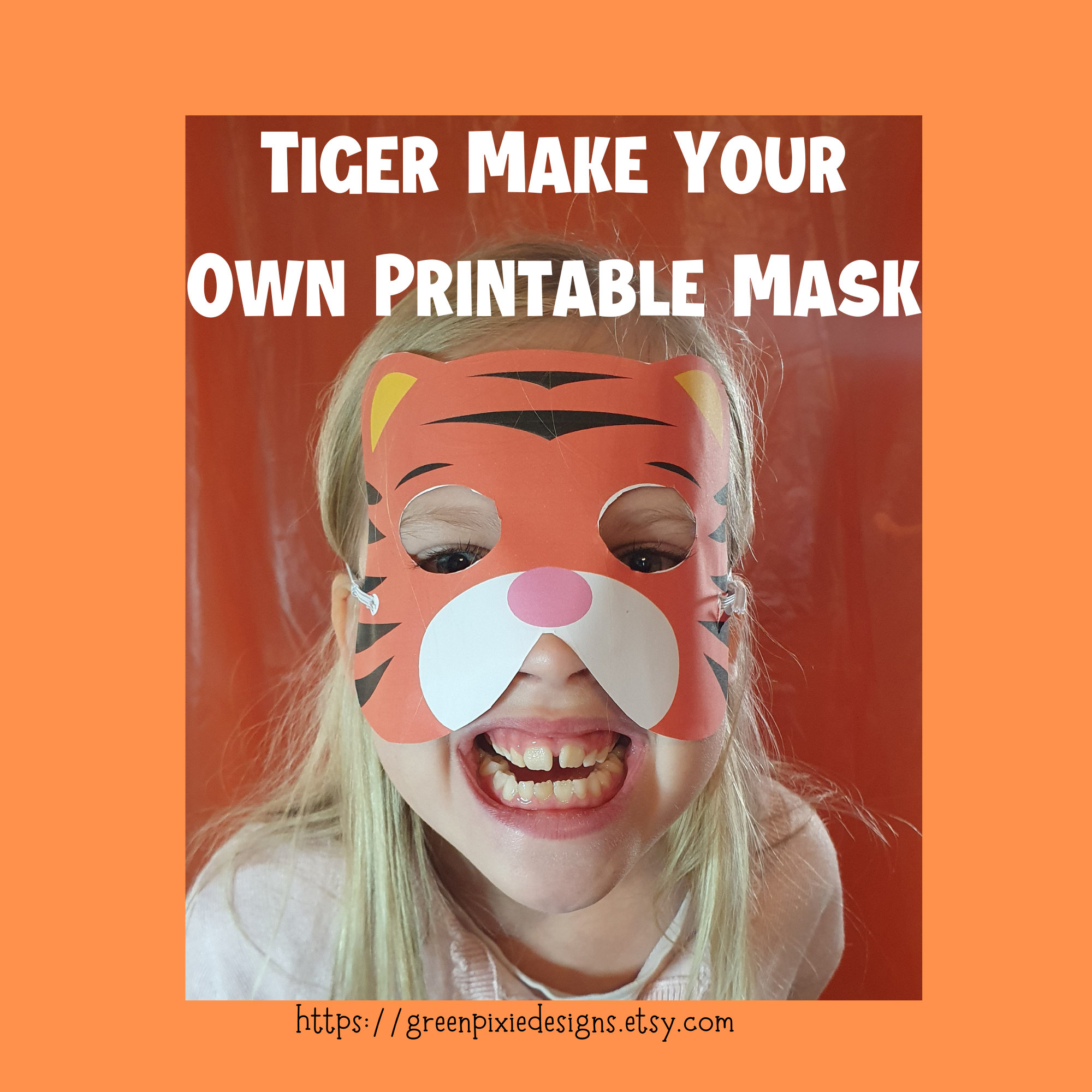 Tiger Jungle Safari Animal Theme Costume Birthday Party Masks Make Your ...
