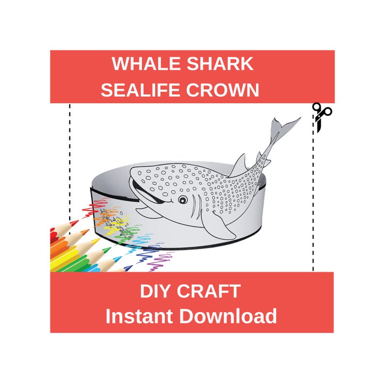 DIY Whale Shark Sealife Underwater Ocean Creatures Animal Crown ...