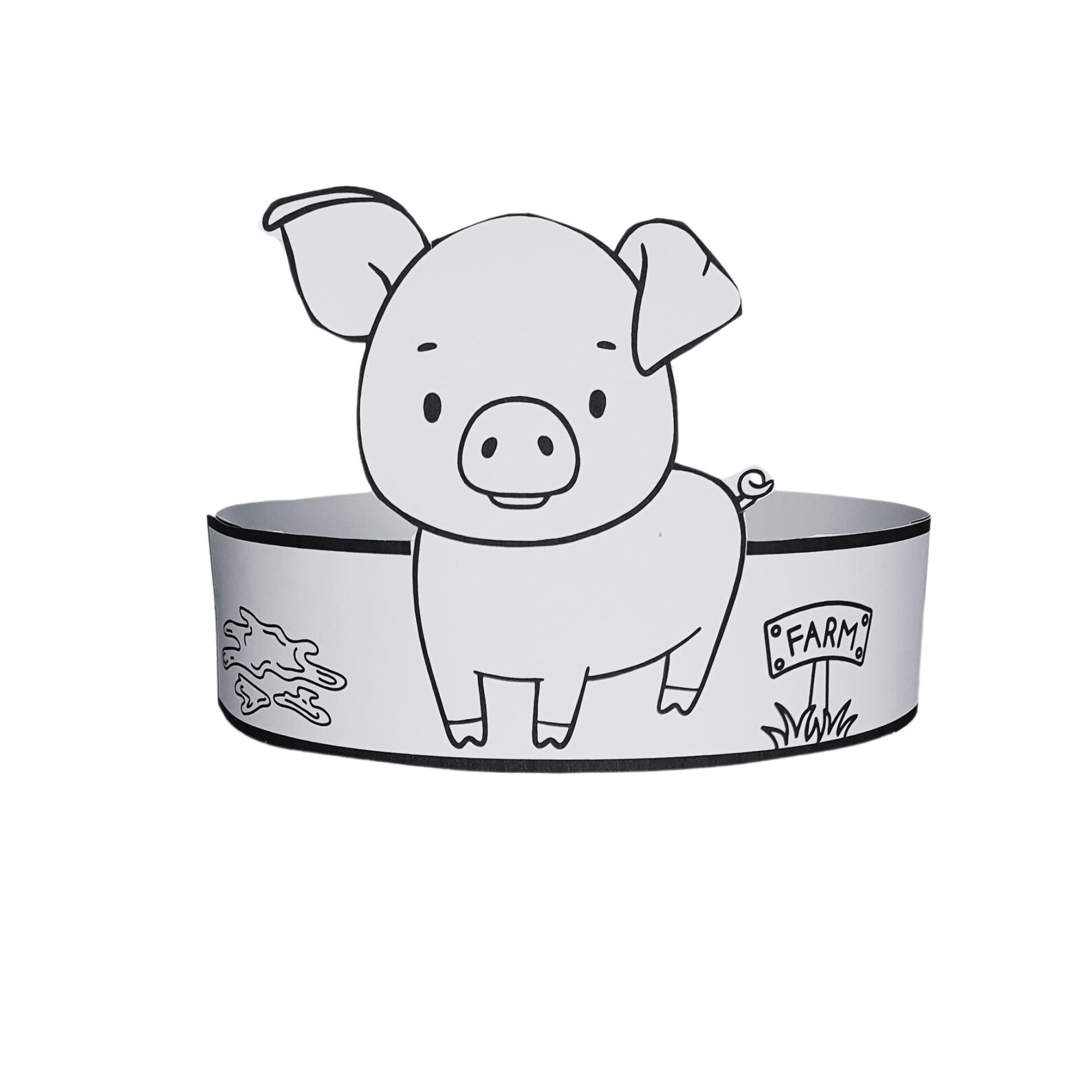 DIY Cute Pig Farm Animals Crown Birthday Party Decoration Costume ...