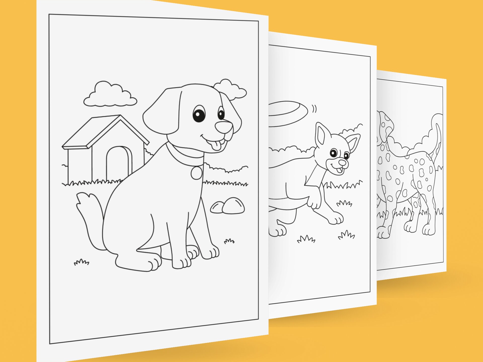 30 Printable Dogs Colouring Pages Book DIGITAL DOWNLOAD Dogs - Etsy UK