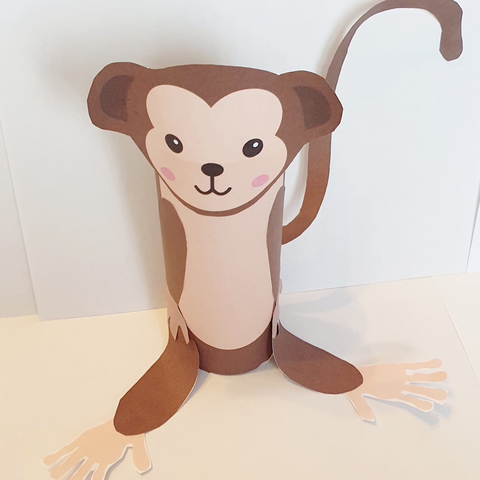 Monkey Toilet Roll Paper Craft Printable Kids Kit PDF Craft, Animals ...