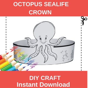 DIY Octopus Sealife Underwater Ocean Creatures Animal Crown Birthday ...