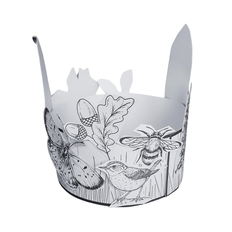 DIY Woodland Forest Crown Birthday Party Decoration Costume Colouring ...
