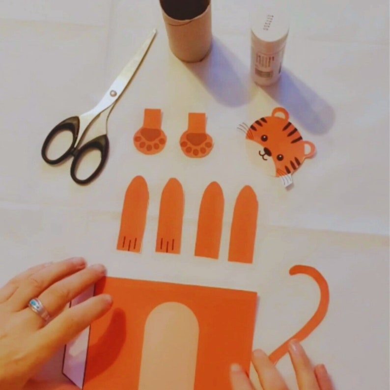 Tiger Jungle Safari Toilet Roll Paper Craft Printable Kids Kit PDF ...