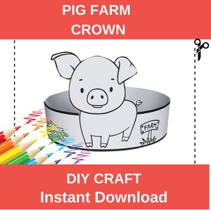 DIY Cute Pig Farm Animals Crown Birthday Party Decoration Costume ...