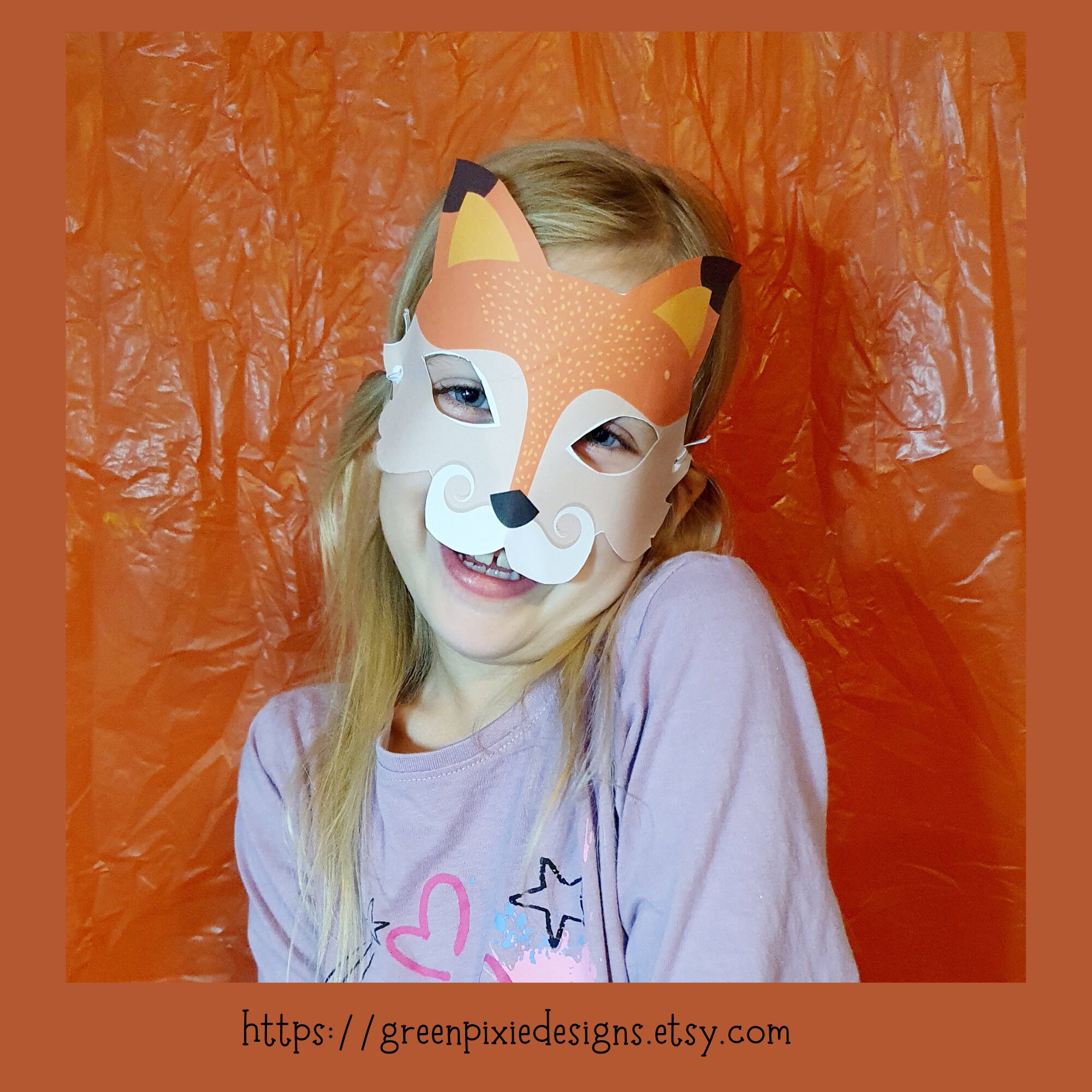 Make Your Own Fox Woodland Animal Costume Mask Masquerade DIY - Etsy
