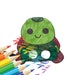 Turtle Finger Puppet Easy Paper Card Colouring Coloring Crafts ...