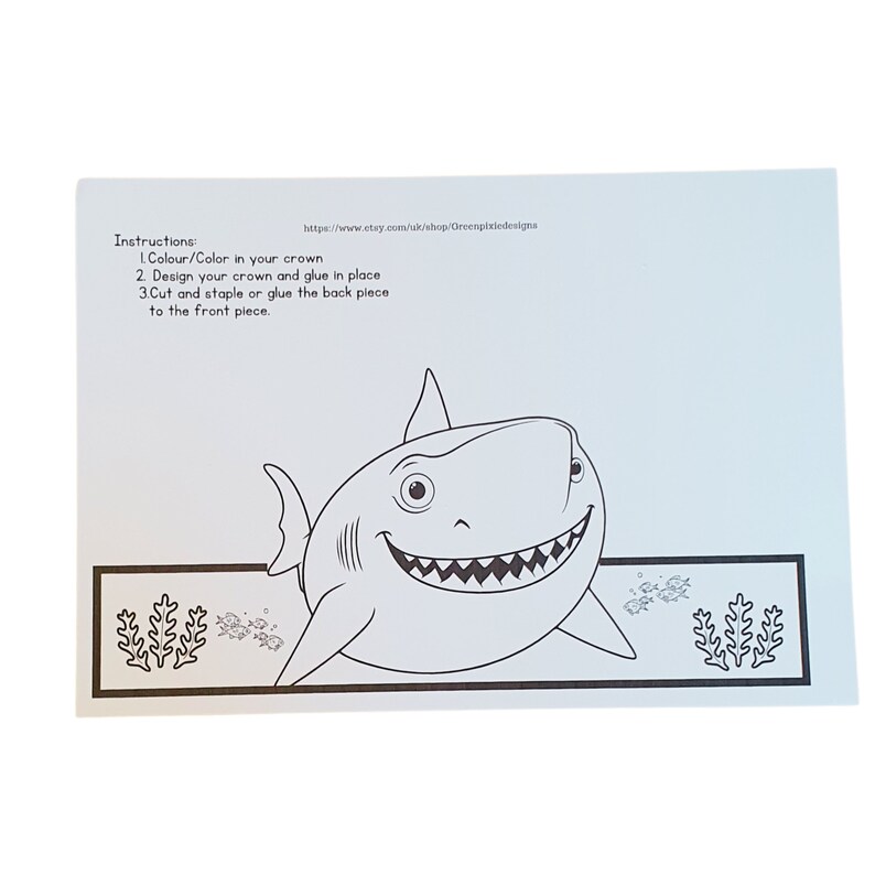 DIY Shark Sealife Underwater Ocean Creatures Crown Birthday Party ...