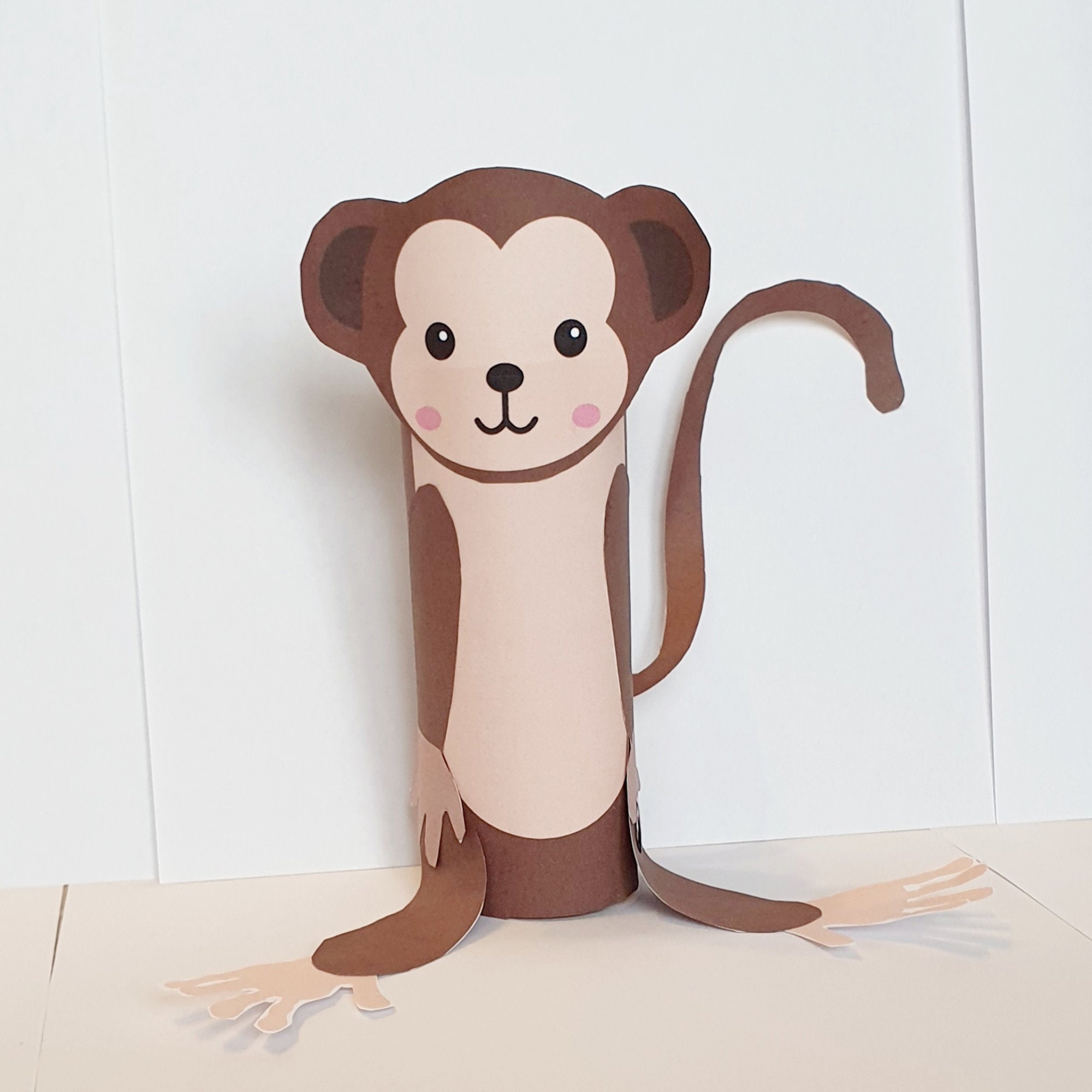 Monkey Toilet Roll Paper Craft Printable Kids Kit PDF Craft, Animals ...