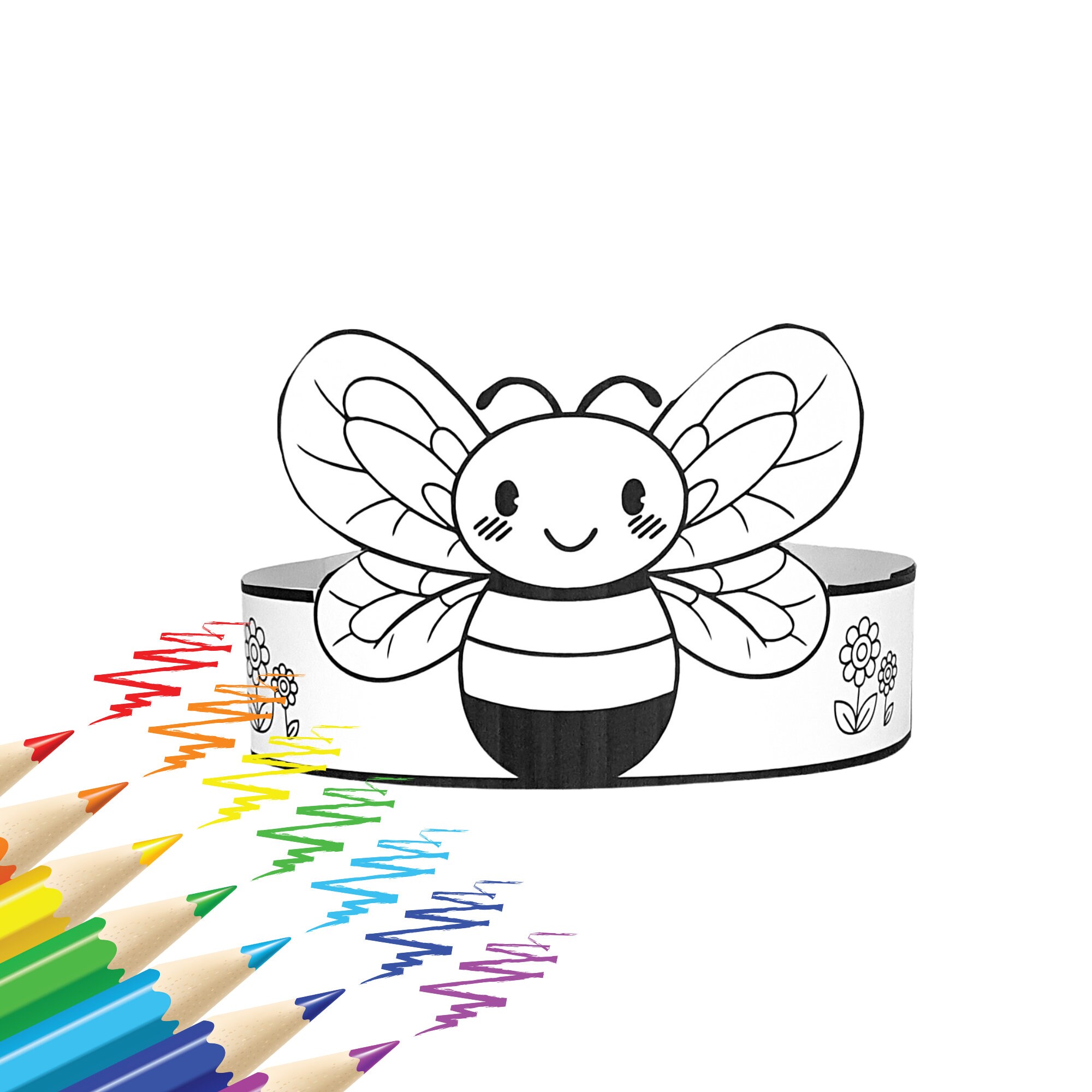 DIY Bee Insect Animal Crown Birthday Party Decoration Costume Printable ...