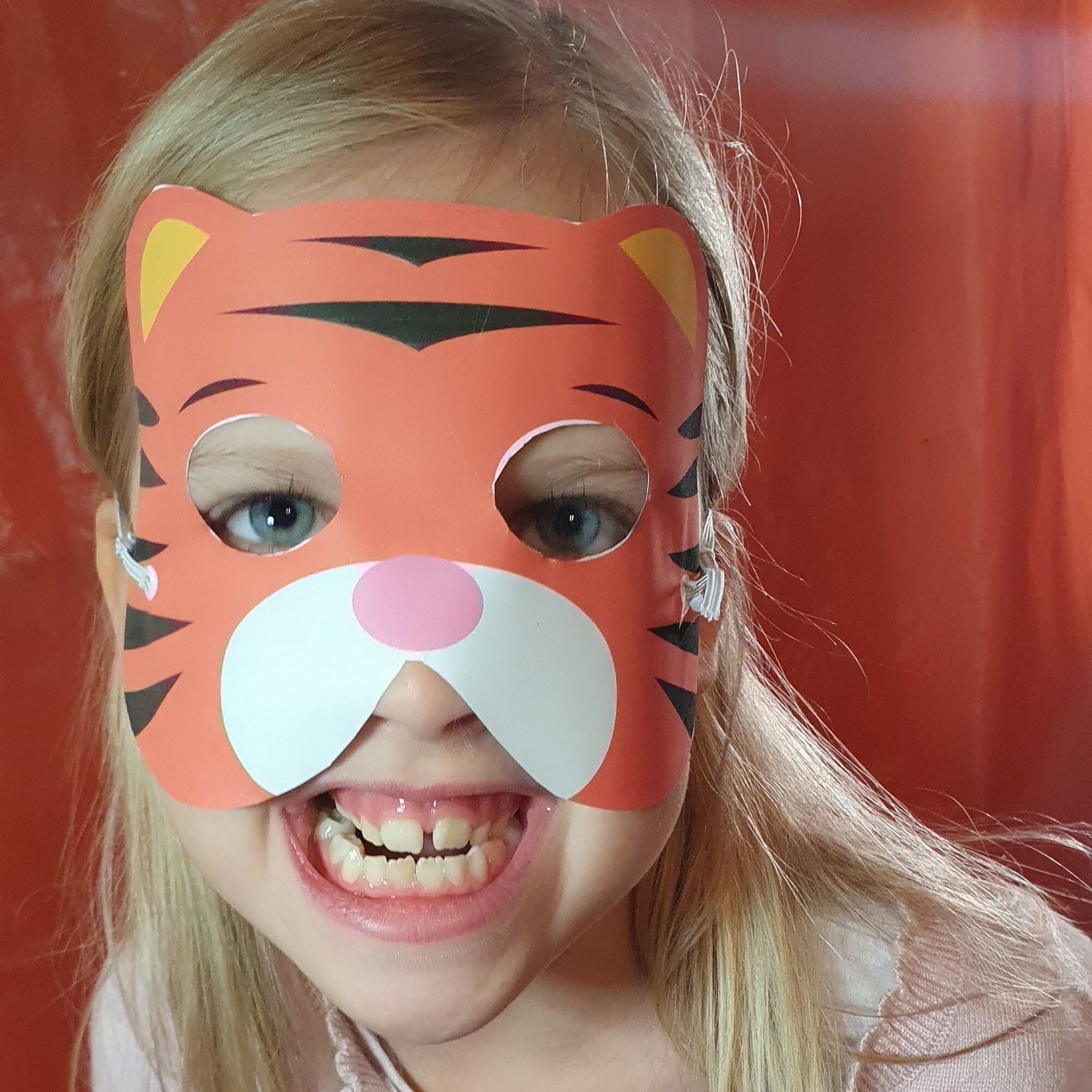 Tiger Jungle Safari Animal Theme Costume Birthday Party Masks Make Your ...