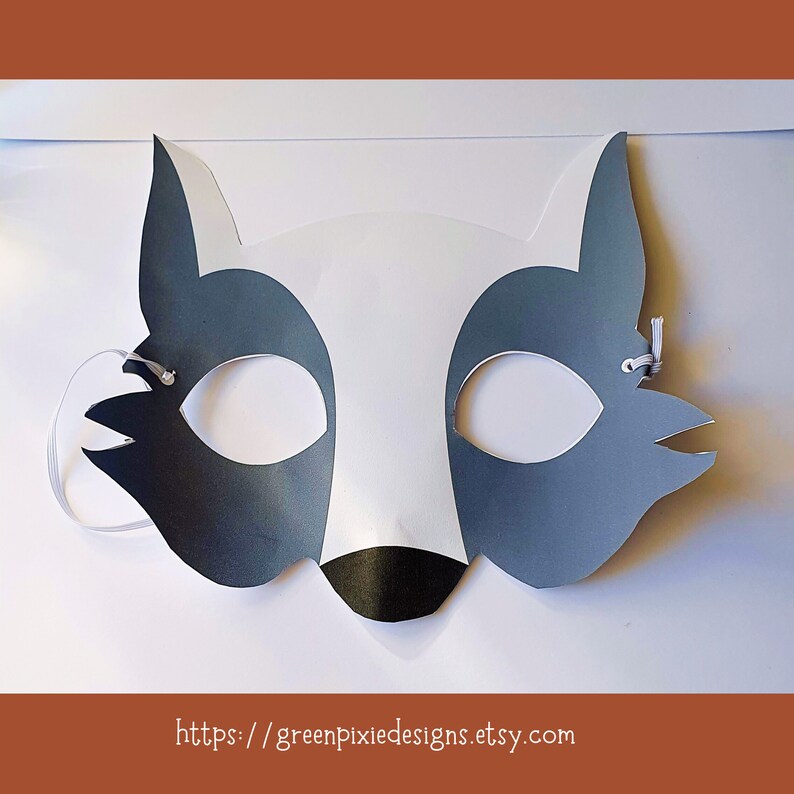 Make Your Own Wolf Animal Costume Mask Masquerade DIY - Etsy